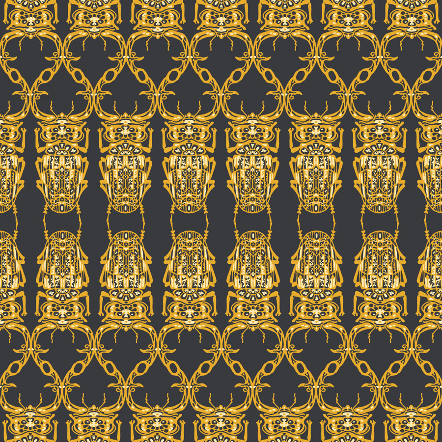 Stag Beetle Surface Pattern Design — by Karolful Designs